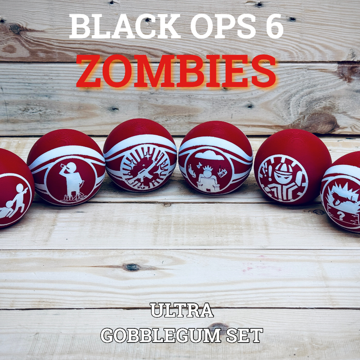 3D Printable BO6 Zombies, Ultra Gobblegum Set by ENIQUE3D