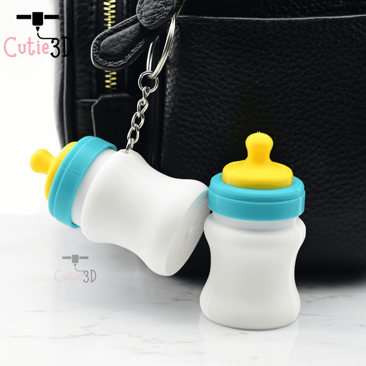 3D Printable Cutie3D Keycap Fidget Clicker Baby Milk Bottle Keychain ...