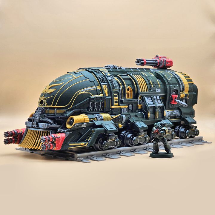 3D Printable WarTrain - Fury Express - Railway Interceptor (FDM Support ...