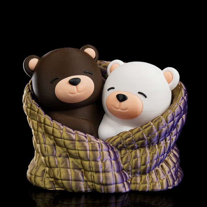 3D Printable Cuddling Bears by Stlflix
