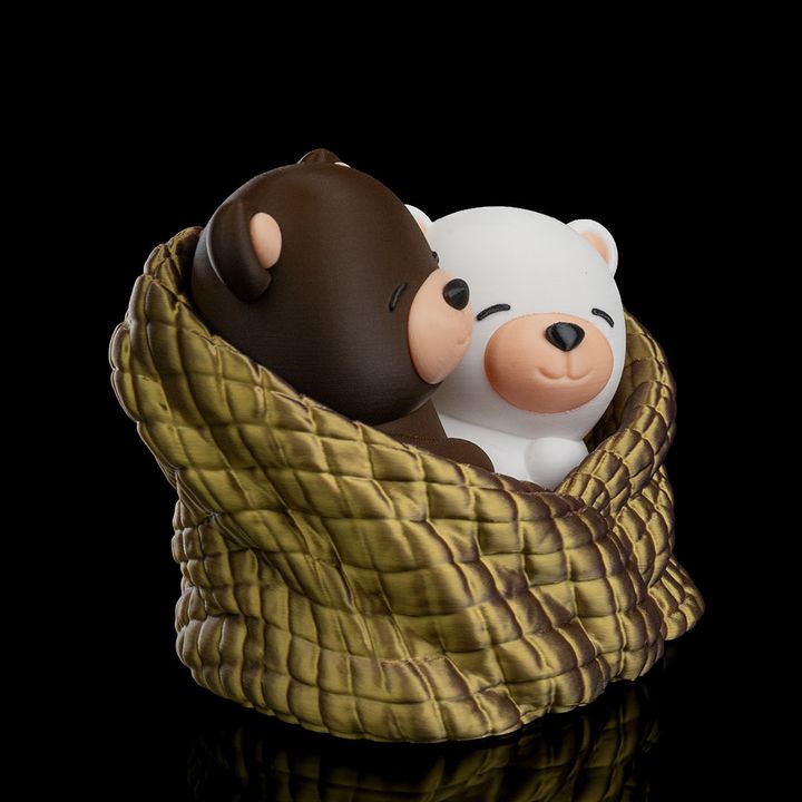 3D Printable Cuddling Bears by Stlflix