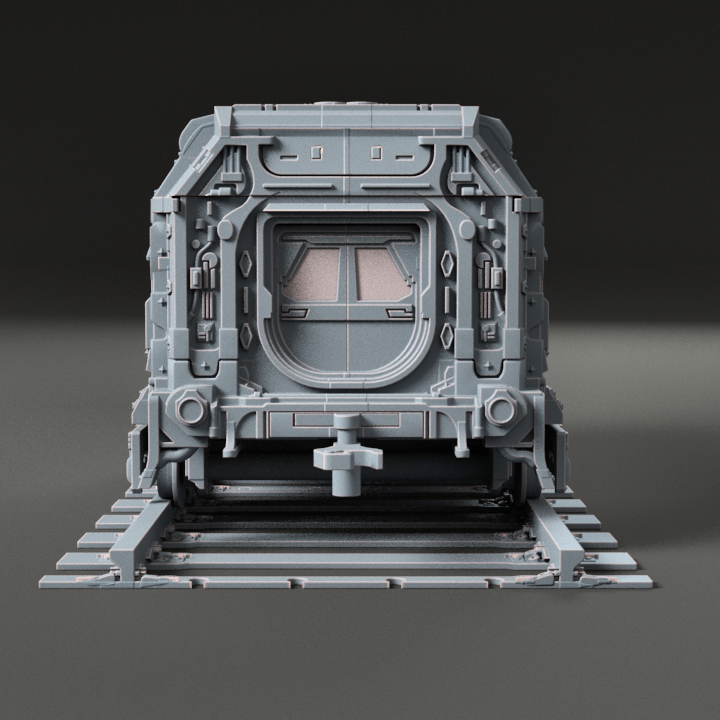 3D Printable WarTrain - Troop Car (FDM Support-Free) by Cassidy Byars