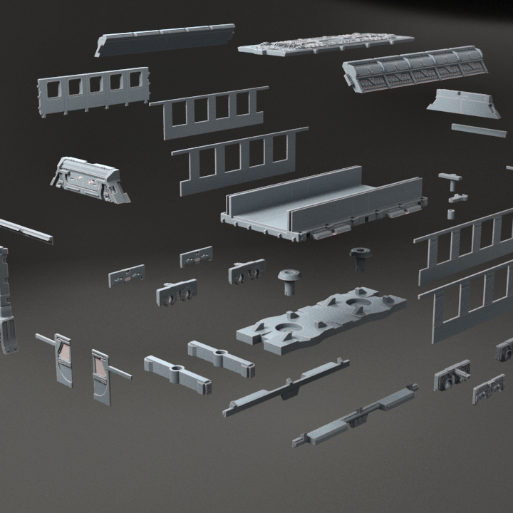 3D Printable WarTrain - Troop Car (FDM Support-Free) by Cassidy Byars