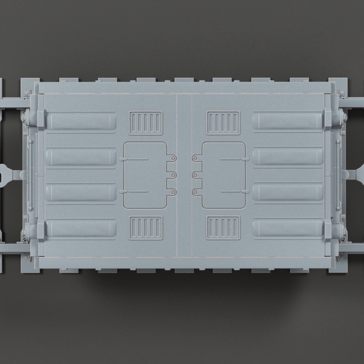 3D Printable WarTrain - Flat Car (FDM Support-Free) by Cassidy Byars