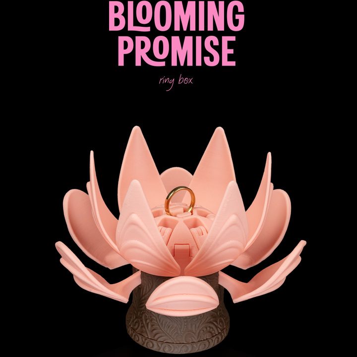 3D Printable Blooming Promise - Ring Box by Stlflix