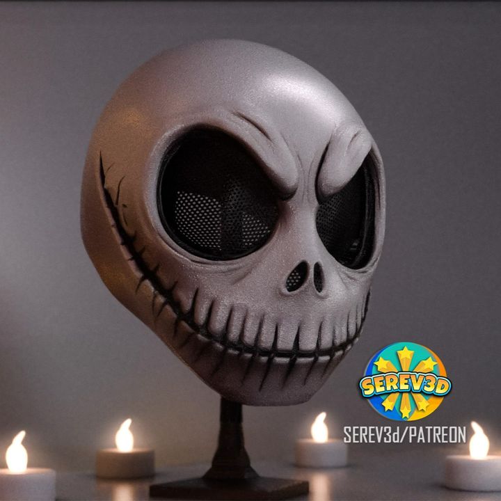 3D Printable Jack Skellington Mask - Wearable Halloween Cosplay - 3D ...