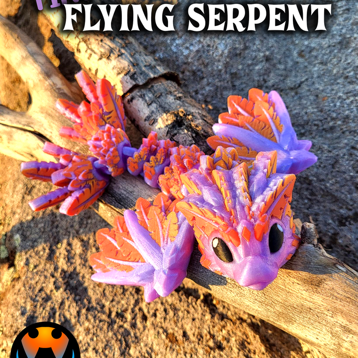 3D Printable Tiny Flying Serpent by Cinderwing3D