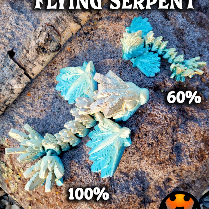 3D Printable Tiny Flying Serpent by Cinderwing3D