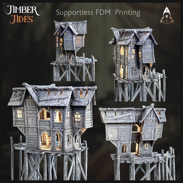 3D Printable Timber Tides Shack 35 by Tainted Saint Miniatures