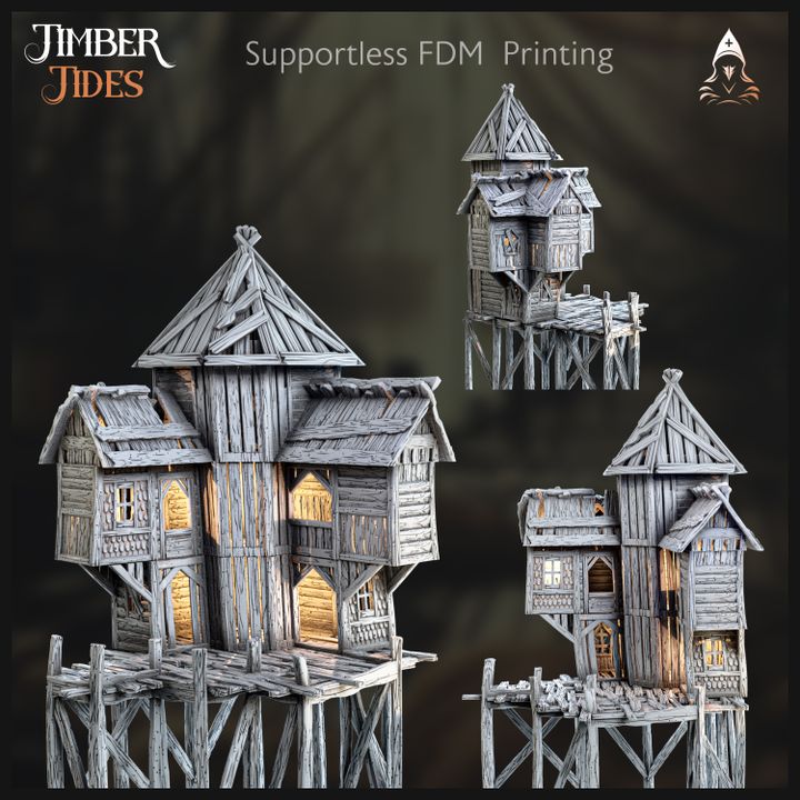 3D Printable Timber Tides Shack 43 by Tainted Saint Miniatures