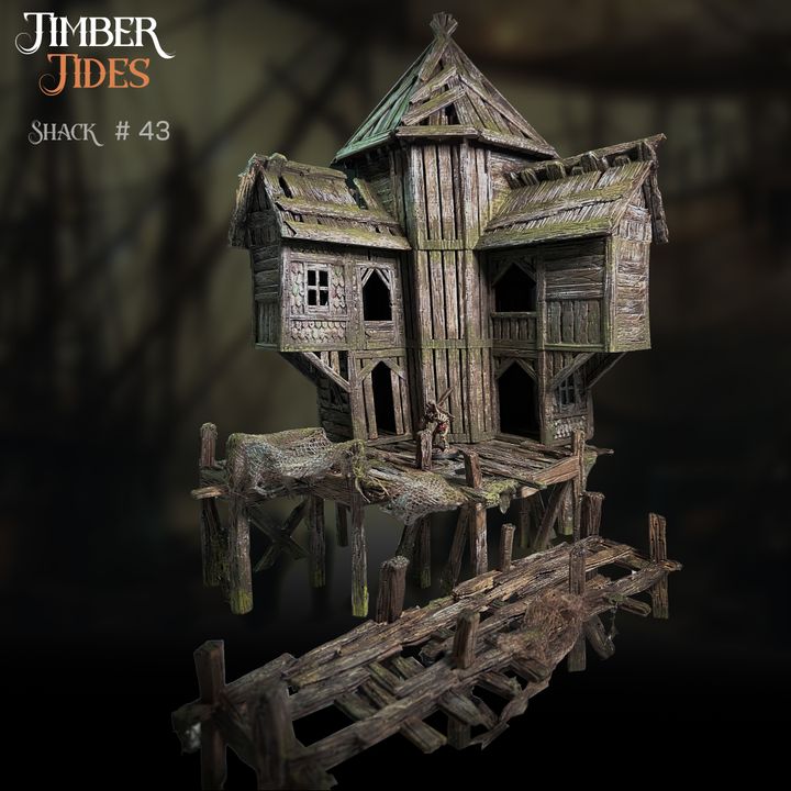 3D Printable Timber Tides Shack 52 by Tainted Saint Miniatures