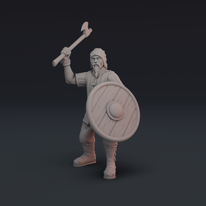 3D Printable Slavic pagan fantasy axeman 2 by Chart