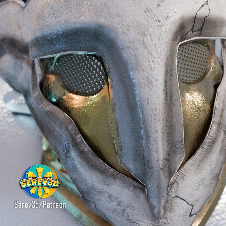 3D Printable Arcane Ekko Mask & Bat-Sword - Wearable LoL Cosplay Set ...