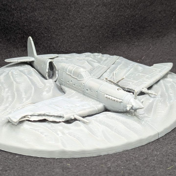 3D Printable Spitfire Mk.IX - destroyed (UK, WW2) (scale 1:56) by Wargame3d