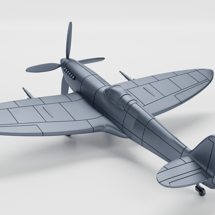 3D Printable Spitfire Mk.IX (UK, WW2) (scale 1:56) by Wargame3d