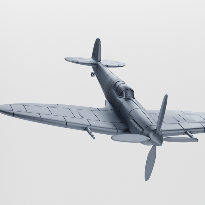 3D Printable Spitfire Mk.IX (UK, WW2) (scale 1:56) by Wargame3d