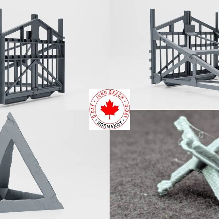 3D Printable Tetrahedron + Belgian Gates + Hedgehogs (D-Day, WW2) by ...