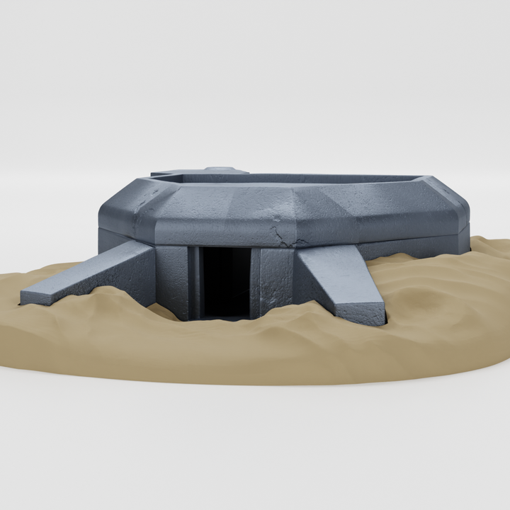 3D Printable Bunker Regelbau 611 (Juno beach, D-Day, WW2) by Wargame3d