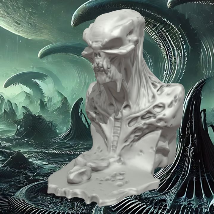 3D Printable Alien God Biomechanical hr giger by david martin