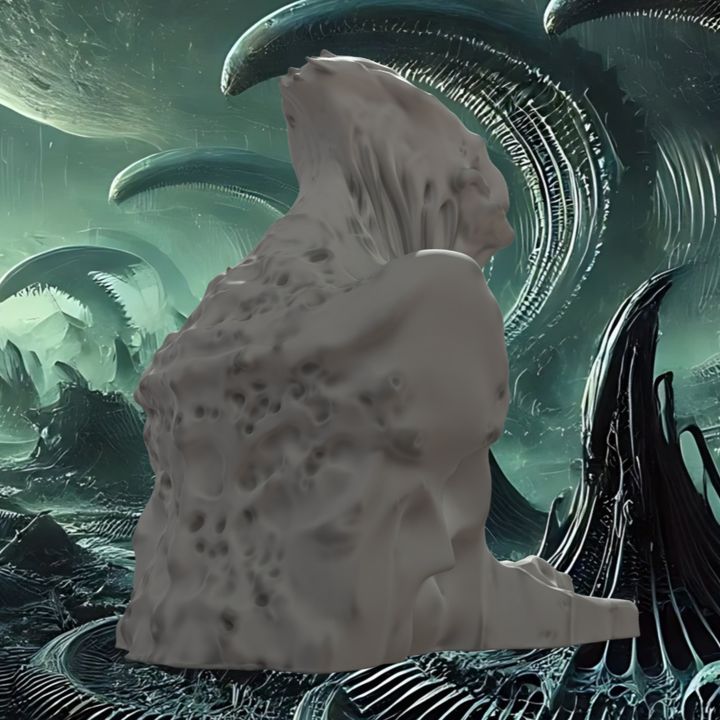 3D Printable Alien God Biomechanical hr giger by david martin