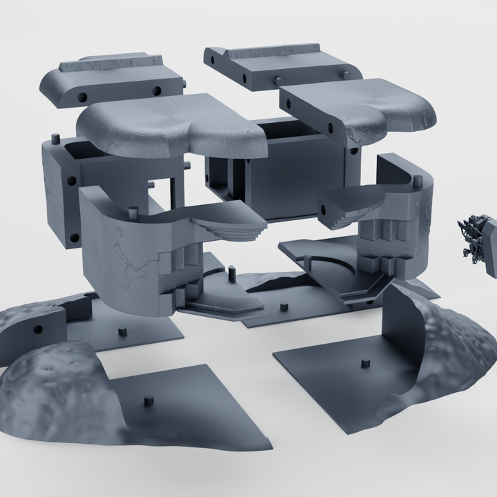 3D Printable Bunker Regelbau M272 (Longues-sur-Mer, Juno beach, D-Day ...