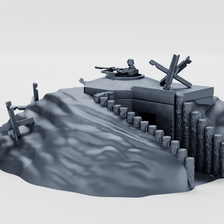 3D Printable Bunker Tobruk Regelbau 58c (Juno beach, D-day, WW2) by ...