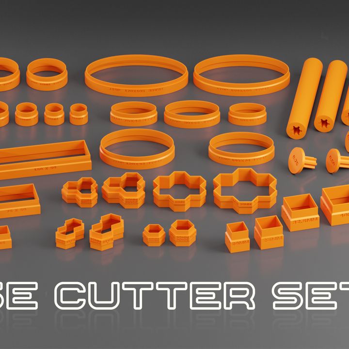 3D Printable Base Cutter Set for miniature bases by STL Loot Factory