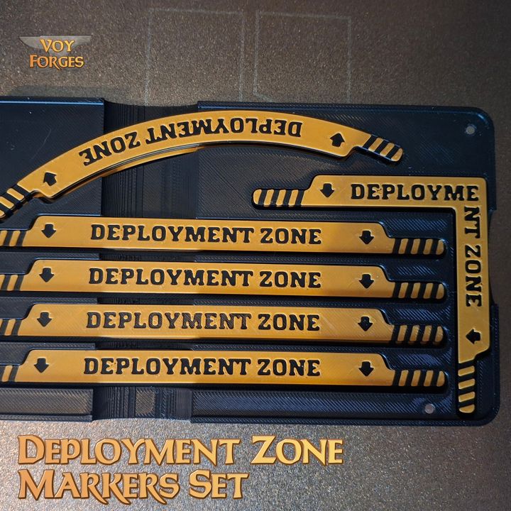 3D Printable Deployment Zone Markers Set (New) by Voy Forges