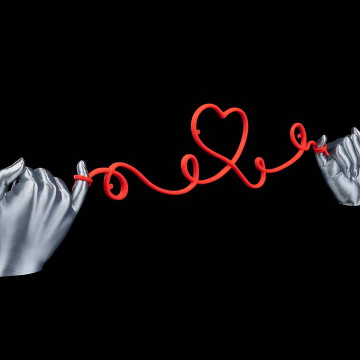 3D Printable Heartstring Photo String by Stlflix