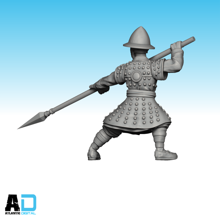 3D Printable Ming Northern Infantry wearing Mirror Armor by Wargames ...