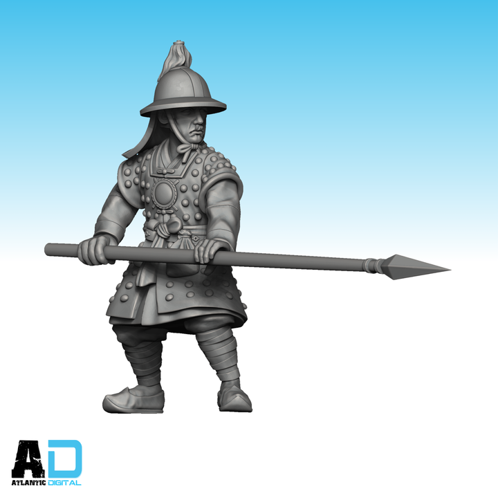 3D Printable Ming Northern Infantry wearing Mirror Armor by Wargames ...
