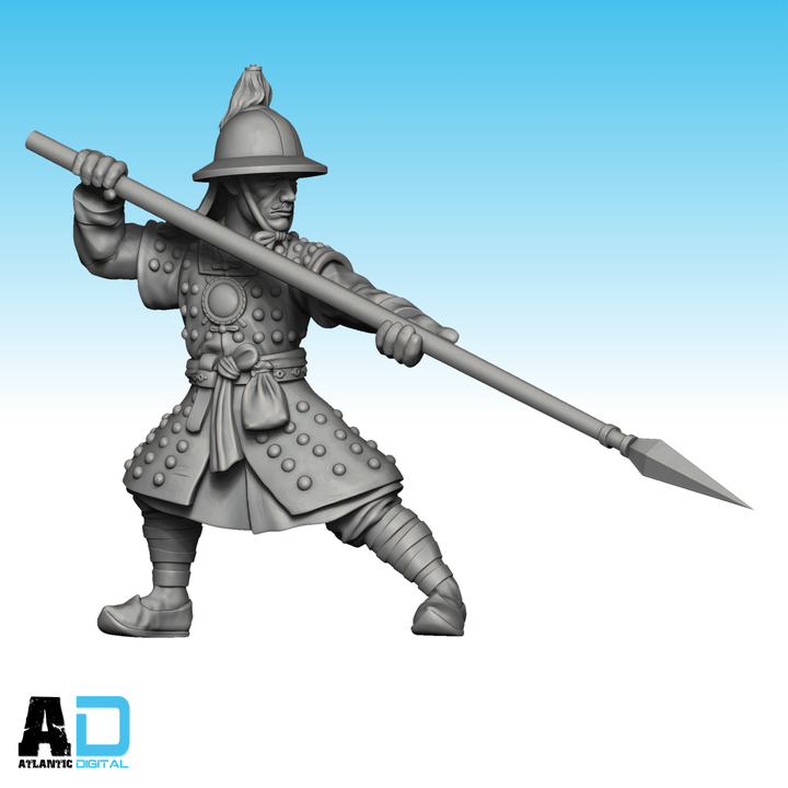 3D Printable Ming Northern Infantry wearing Mirror Armor by Wargames ...