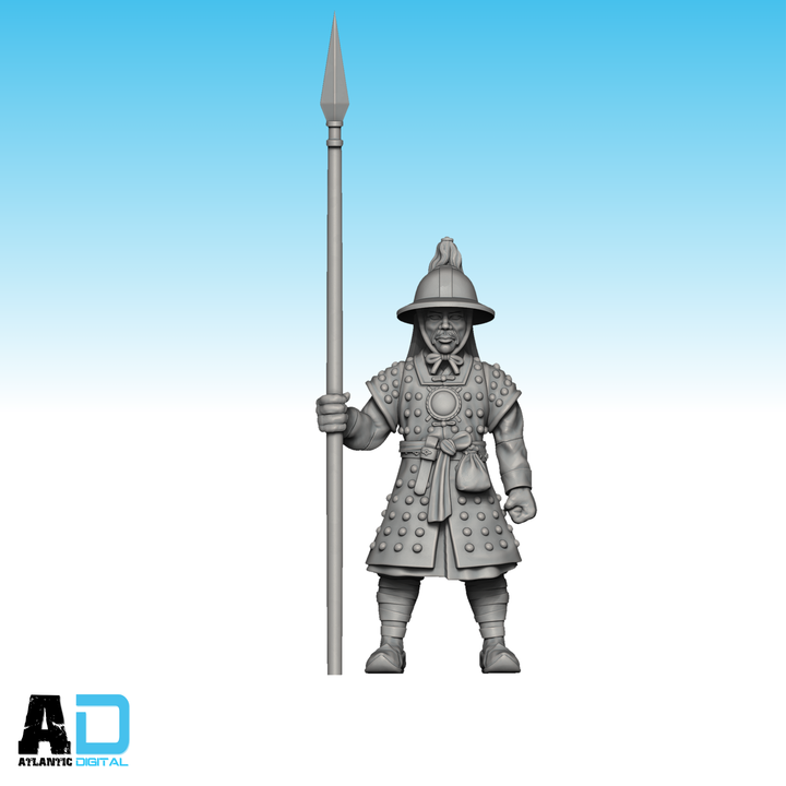 3D Printable Ming Northern Infantry wearing Mirror Armor by Wargames ...