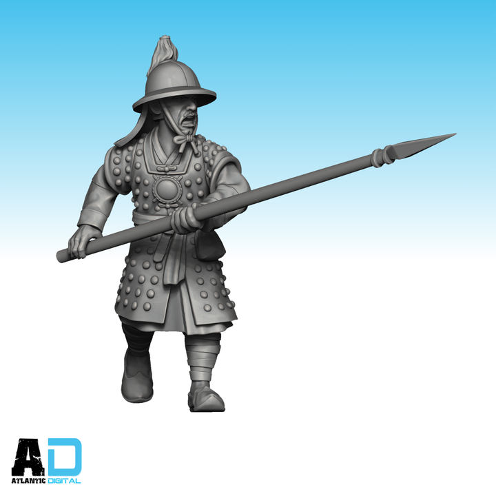 3D Printable Ming Northern Infantry wearing Mirror Armor by Wargames ...