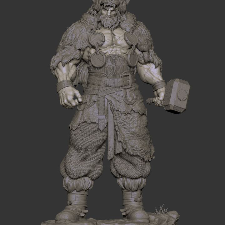 3D Printable The Thunder Warrior Strength Unleashed 3D Print by CA3D ...