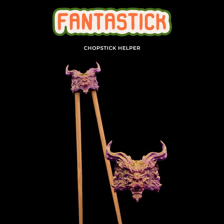3D Printable FantaStick Dragon Chopstick Helper by Stlflix