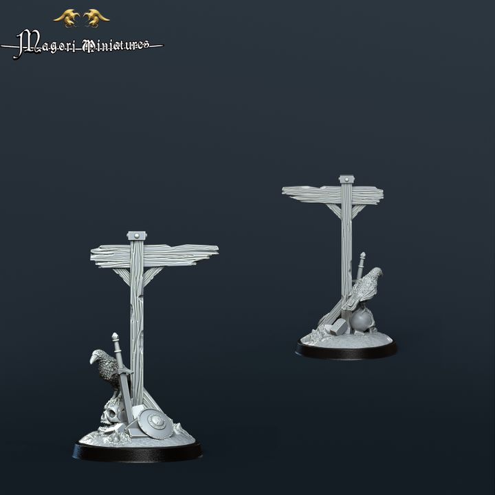 3D Printable Medieval sign post by Magori Minaitures