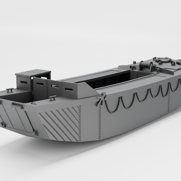 3D Printable Landing Craft Assault (LCA) + 2 waterline options (UK, D ...