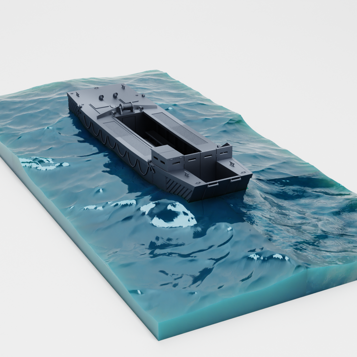 3D Printable Landing Craft Assault (LCA) + 2 waterline options (UK, D ...