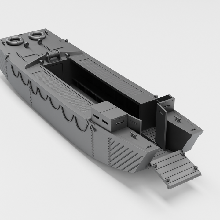 3D Printable Landing Craft Assault (LCA) + 2 waterline options (UK, D ...
