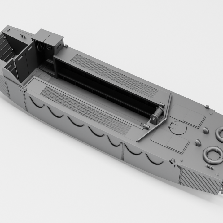 3D Printable Landing Craft Assault (LCA) + 2 waterline options (UK, D ...