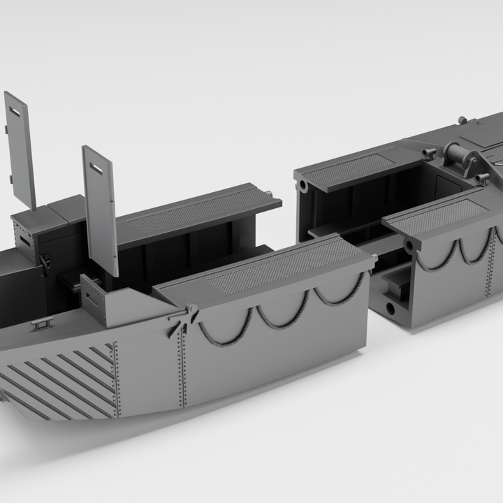 3D Printable Landing Craft Assault (LCA) + 2 waterline options (UK, D ...