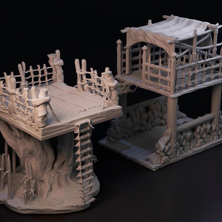 3D Printable The Bandit's Siege - Trees by Xardas