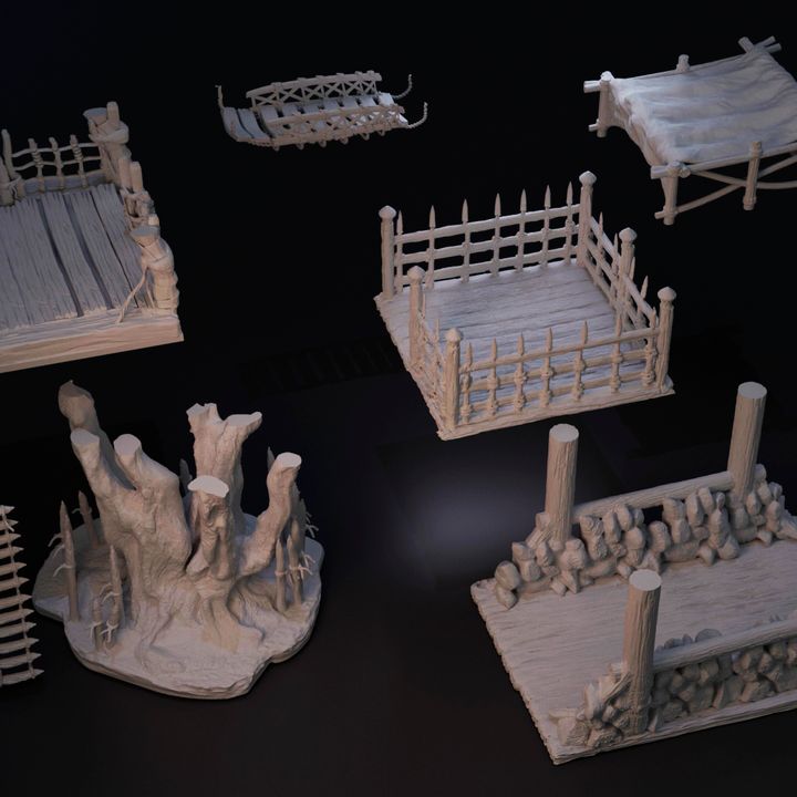 3D Printable The Bandit's Siege - Trees by Xardas