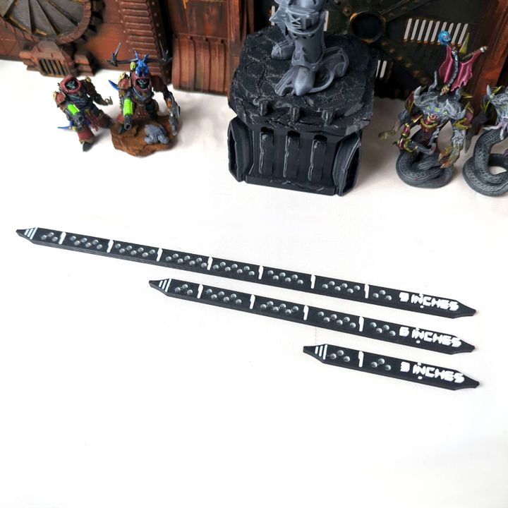 3D Printable Wargame movement and distance measuring tools set ...