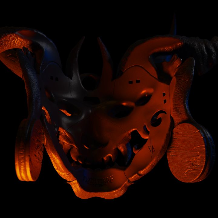 3D Printable Tenjin Life-Sized Wearable Mask by Black Forge Games