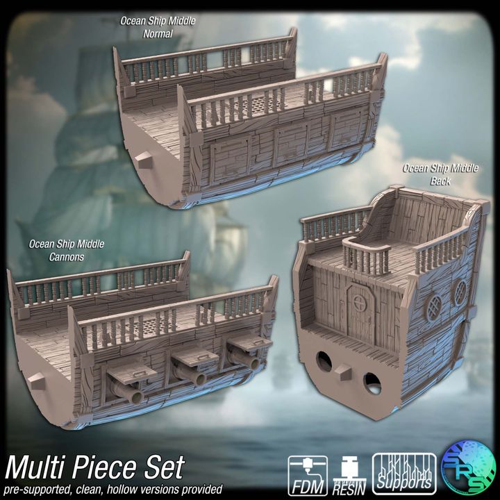 3D Printable Ocean Ship Set by Sync Ratio Systems