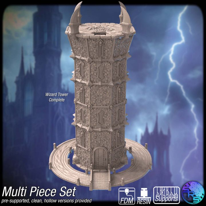 3D Printable Wizard Tower Set by SRS Studios
