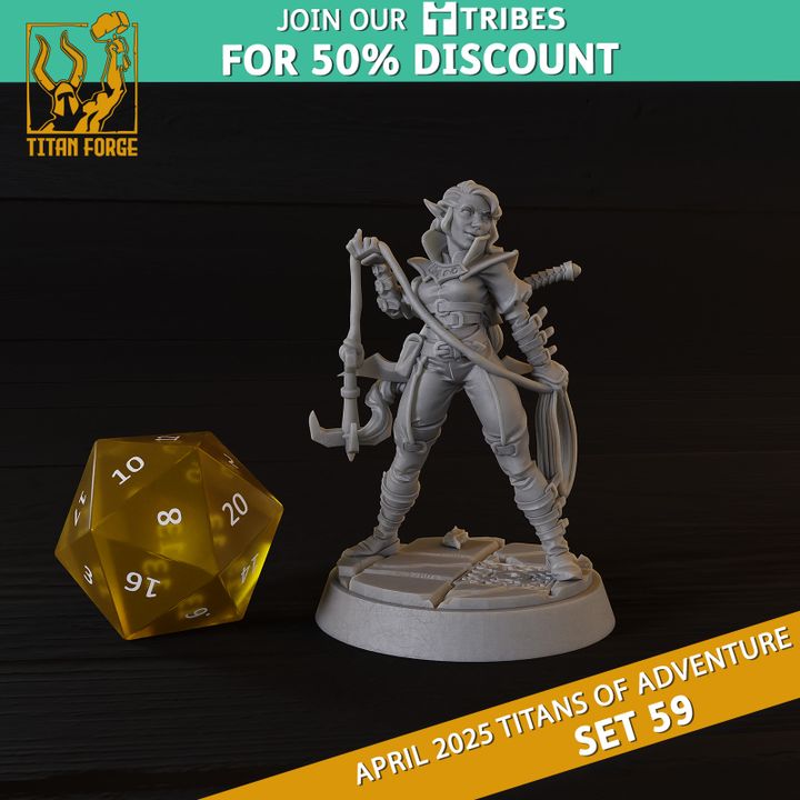 3D Printable Female Elf Rogue - DnD Hero Characters - Titans of ...
