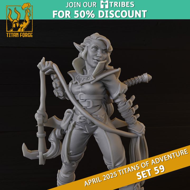 3D Printable Female Elf Rogue - DnD Hero Characters - Titans of ...